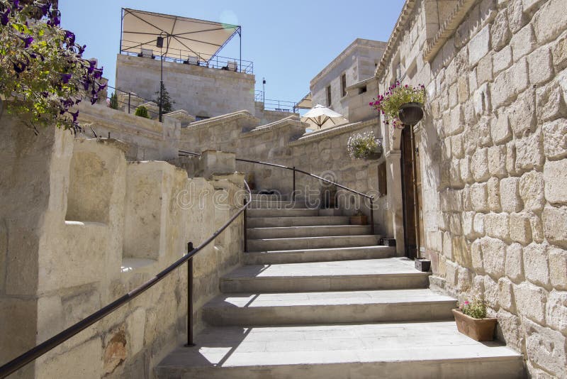 Ancient City Mediterranean Stairs Stock Photo - Image of alley, stairs ...