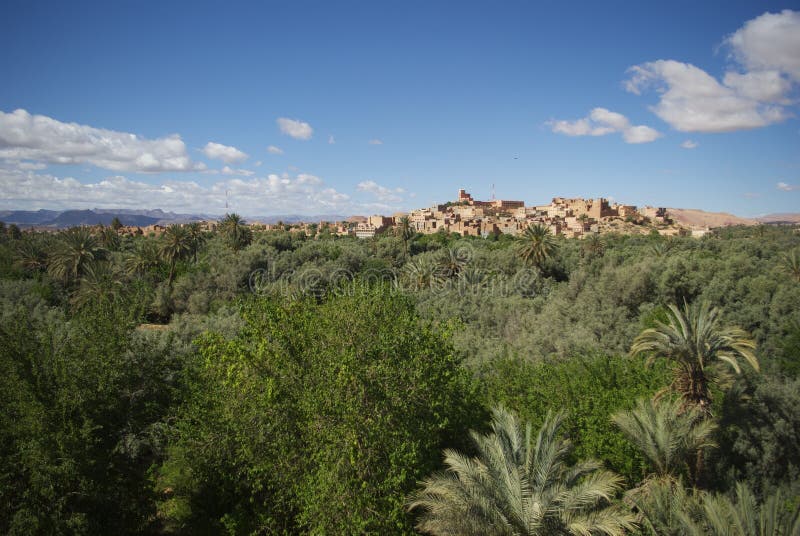 Ancient city in the oasis stock image. Image of sunny - 43773701