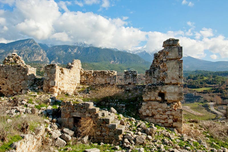 Ancient City Ruins Shot on a Bright Sunny Day Stock Image - Image of ...