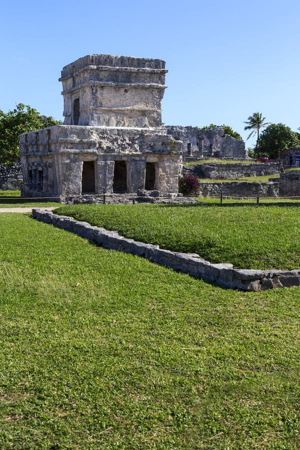 The Ancient City of Tulum in Mexico on the Ocean Coast. Stock Photo ...