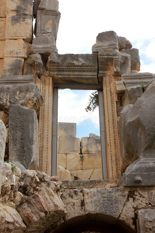 Ancient City in Turkey, Tombs, Arena Stock Image - Image of tombs ...