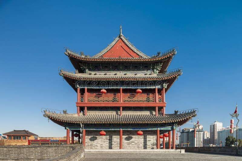 The Ancient City Wall of Xi an Stock Photo - Image of system, buildings ...