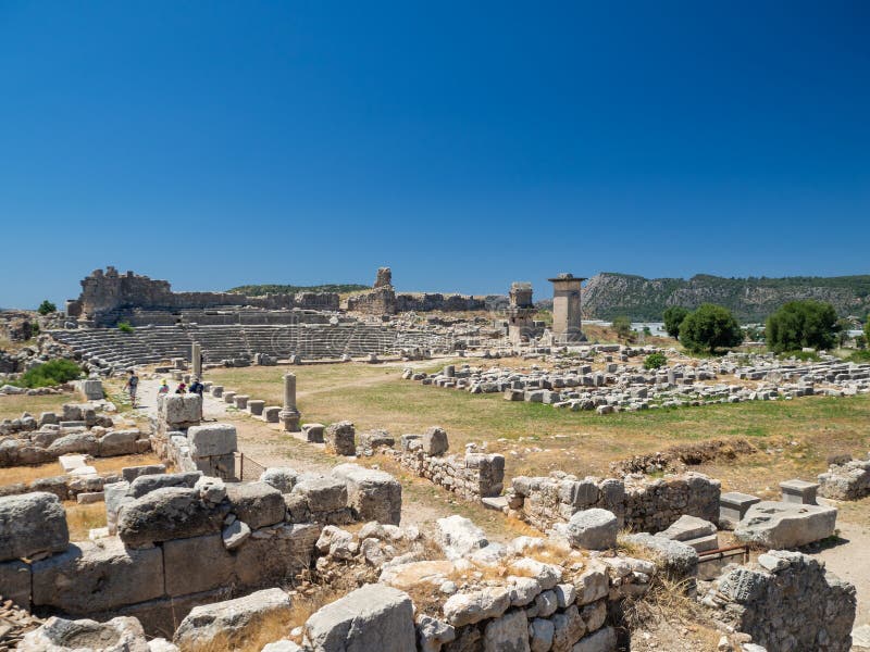 Ancient City of Xanthos, Roman Ruins in Turkey Stock Photo - Image of ...