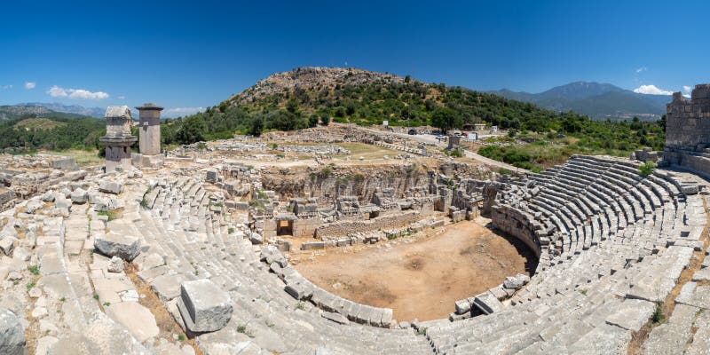 Ancient City of Xanthos, Roman Ruins in Turkey Stock Photo - Image of ...
