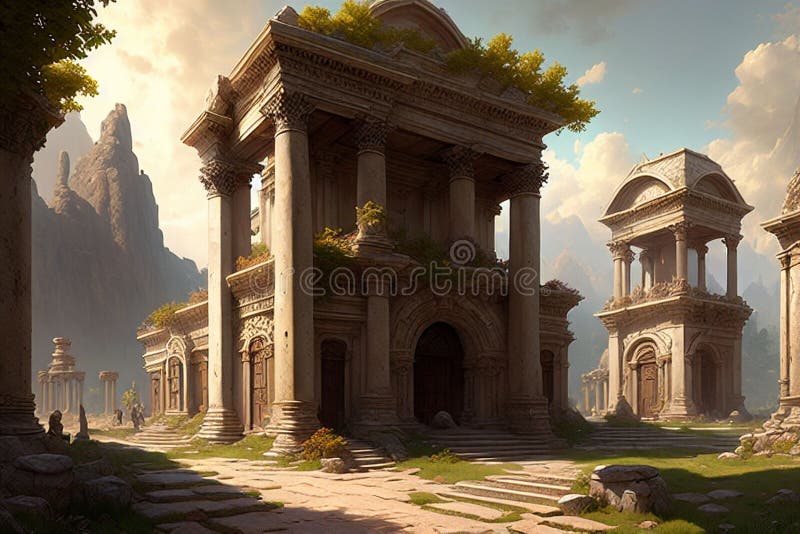 Ancient Civilization.generative Ai Stock Illustration - Illustration of ...
