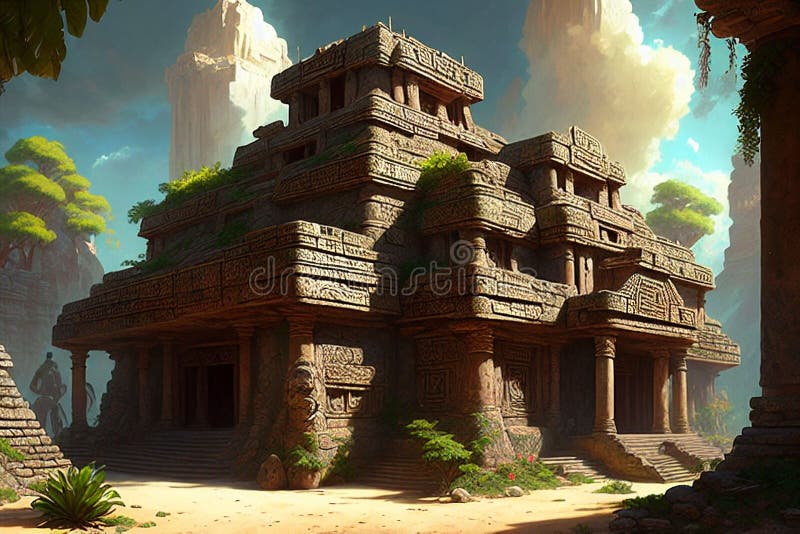 Ancient Civilization.generative Ai Stock Illustration - Illustration of ...