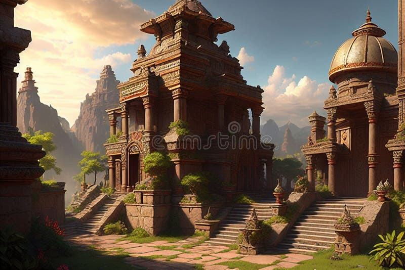 Ancient Civilization.generative Ai Stock Illustration - Illustration of ...