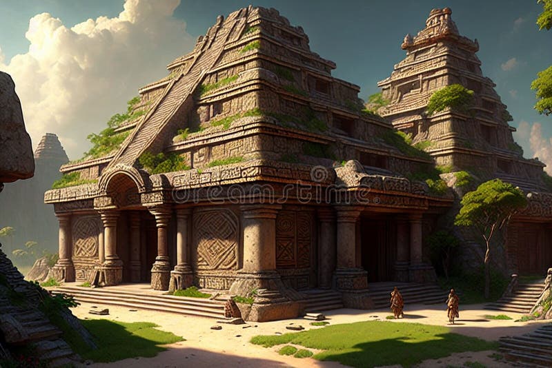 Ancient Civilization.generative Ai Stock Illustration - Illustration of ...