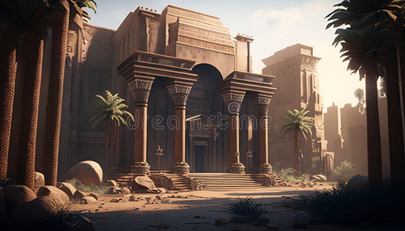 Ancient Civilizations, Digital Art Illustration, Generative AI Stock ...