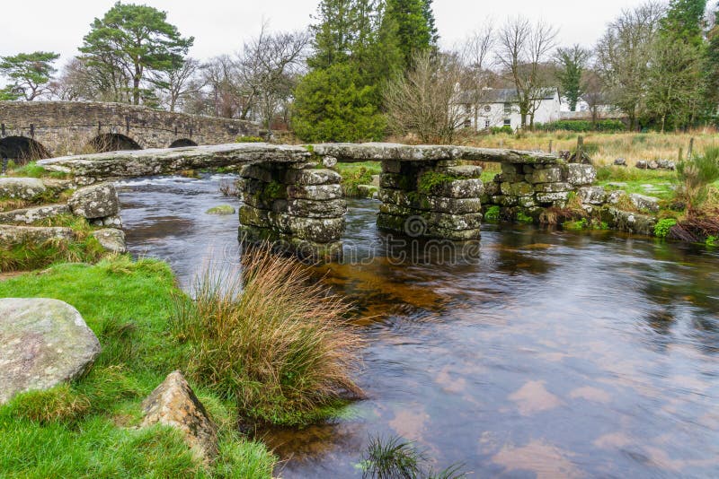Clapper Bridge Dartmoor Nat Pa Stock Photo - Image of natural, bridge ...