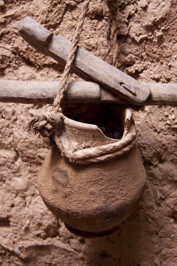 The Ancient Clay Pot Closeup Stock Image - Image of clay, household ...