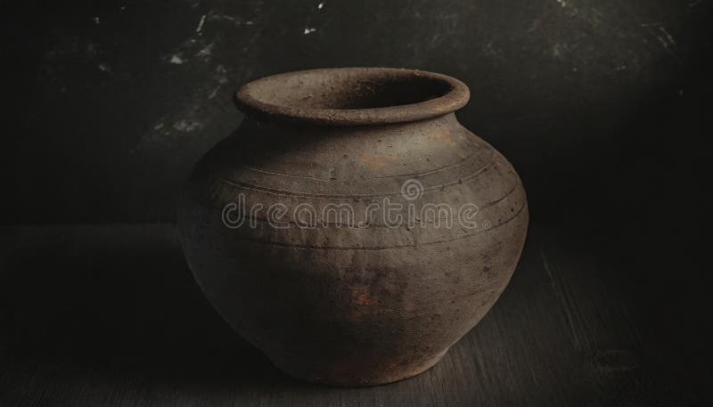 Ancient Clay Pot in Rustic Lighting with Vintage Texture for Historical ...
