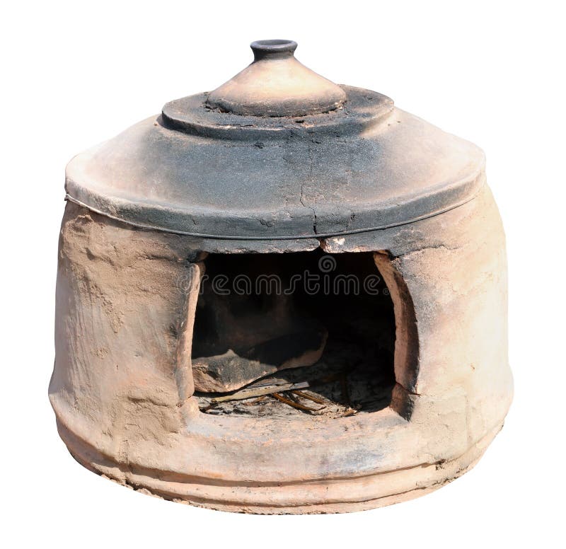 Ancient Clay Rustic Oven for Frying Bread Isolated Stock Photo - Image ...