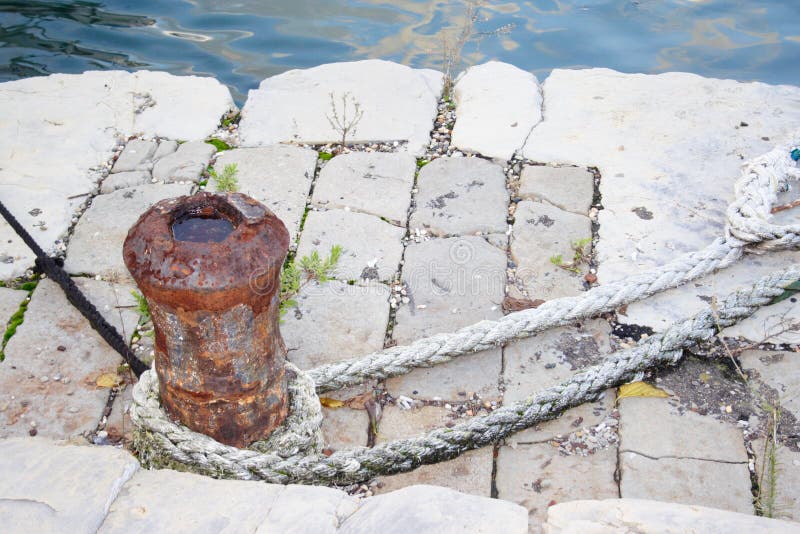 Ancient cleat stock photo. Image of ships, dock, marine - 47386908