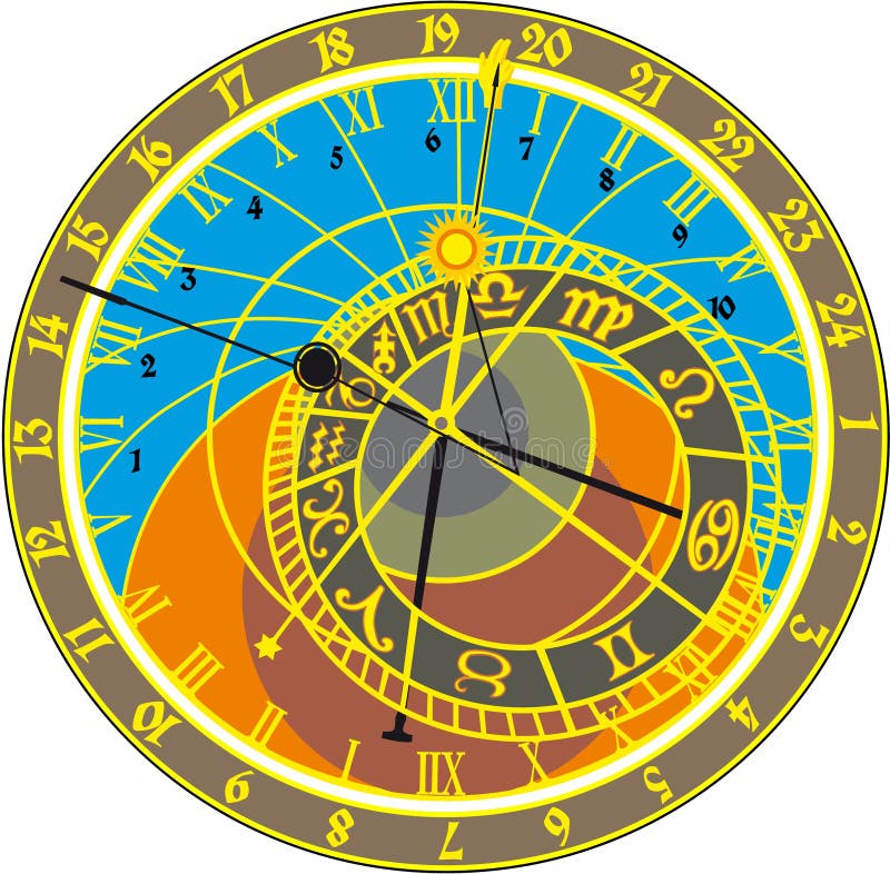 Ancient clock stock vector. Illustration of time, tower - 12292086