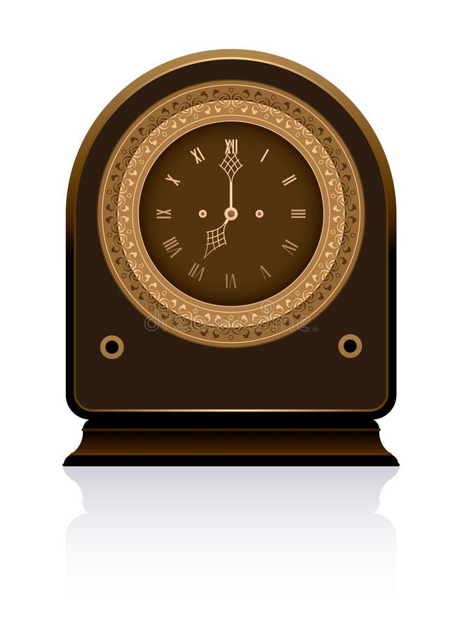 Antiquarian clock stock vector. Illustration of antique - 20058640