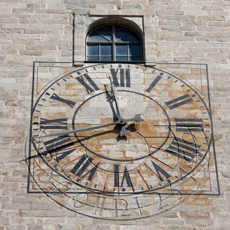 Ancient clock stock photo. Image of fortress, clock, brick - 29326600