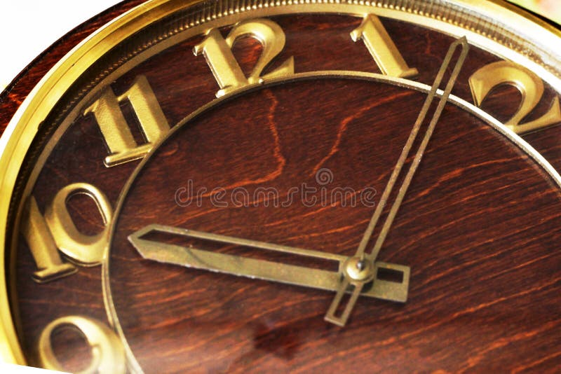 Ancient Clock with Gold Dial Stock Image - Image of lamp, gold: 116878965