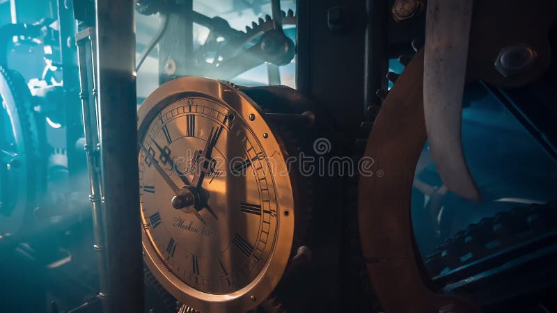 Ancient Clock Mechanism Inside of a Tower Stock Video - Video of tower ...