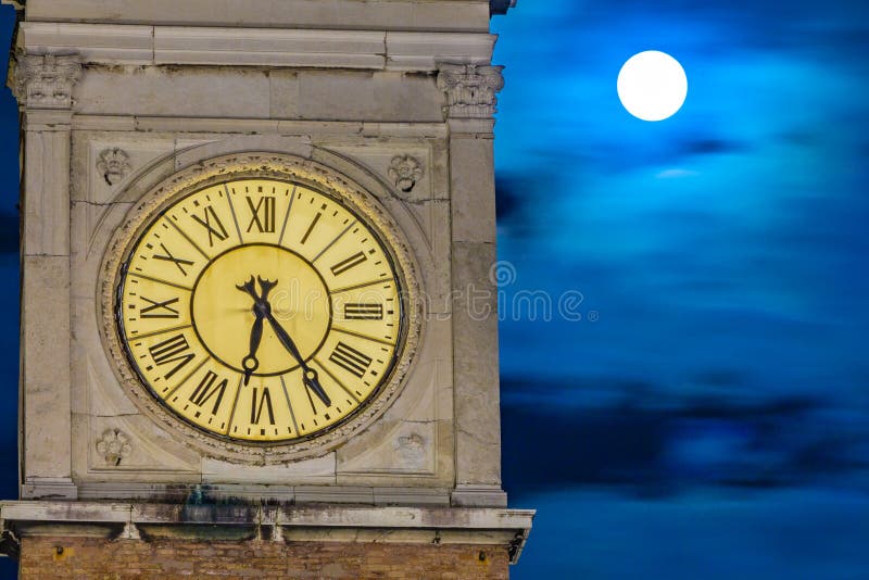Ancient clock tower stock photo. Image of romans, landmark - 83985560