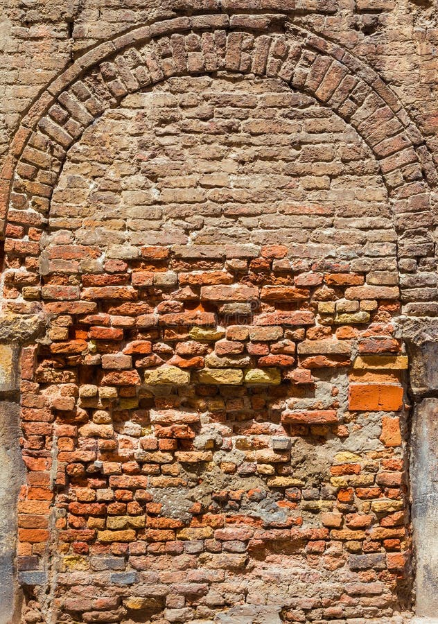 Old Composite Brick Wall Background Stock Photo - Image of concrete ...