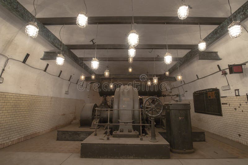 Ancient Coal Mine Guido in Zabrze - Pumps Stock Image - Image of ...