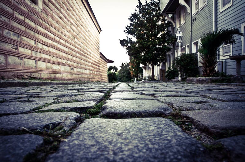 Ancient Cobblestone on the City Street Stock Photo - Image of pavement ...