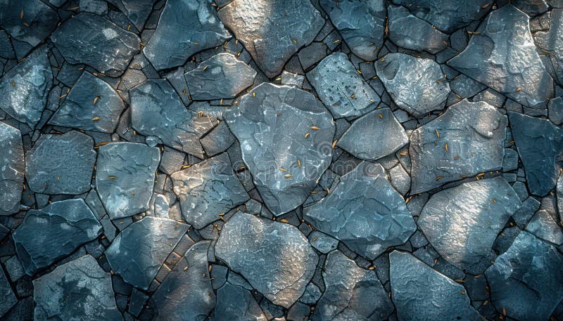 Distressed Stone Path Texture with Shadows, Highlighting Natural Stone ...