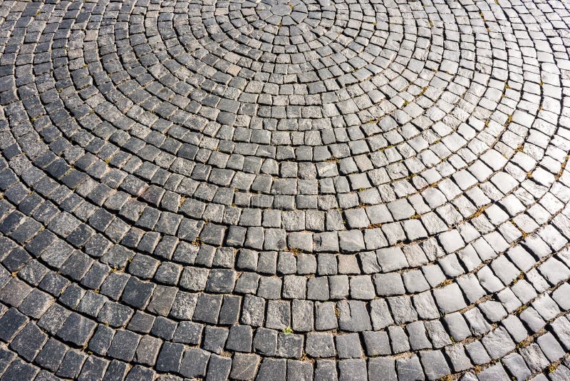 Ancient Cobblestone Paved Circle on the Pavement Stock Image - Image of backgrounds, personal ...