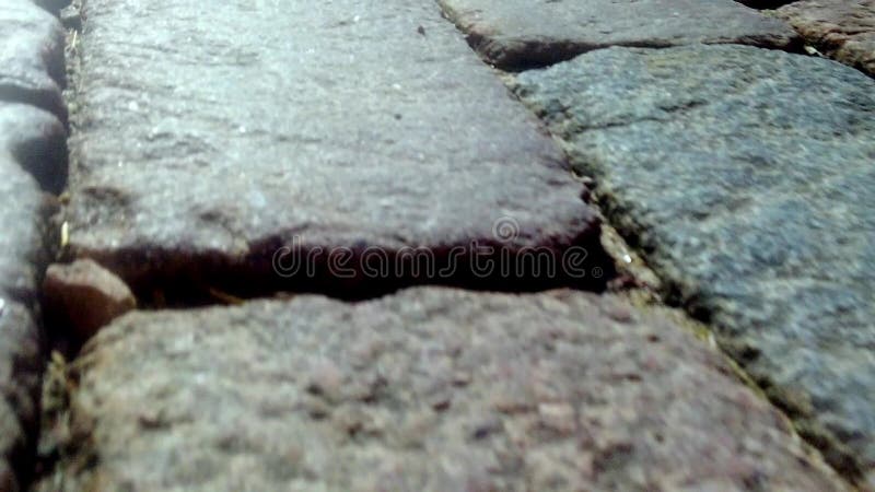 Ancient Cobblestone Street, Close-up of Rectangular Various Colors of ...