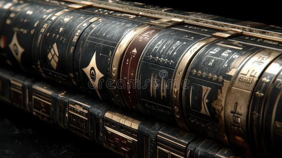 Ancient Codex, Mysterious Symbols Stock Illustration - Illustration of ...