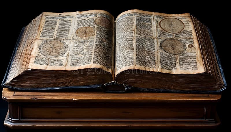 Ancient Cosmography Codex stock illustration. Illustration of knowledge ...