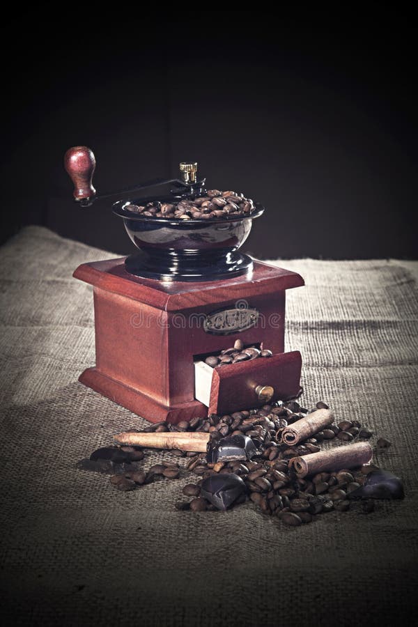 Ancient coffee grinder stock photo. Image of gourmet - 47666832