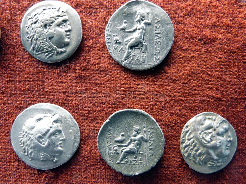 Ancient coins editorial stock image. Image of stone, ionic - 86267079