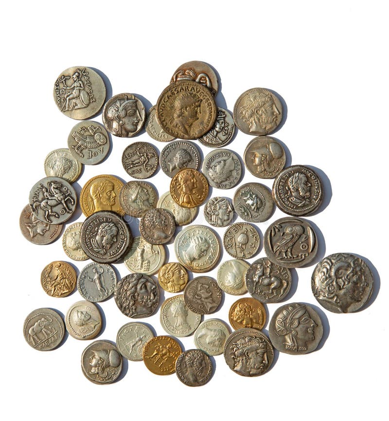 Ancient coins collection stock photo. Image of caesar - 197388384