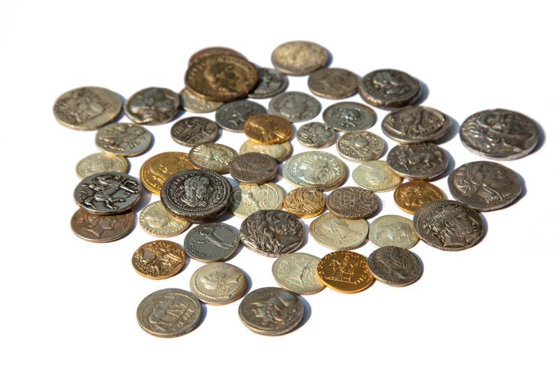 Ancient coins collection stock photo. Image of retro - 198664226