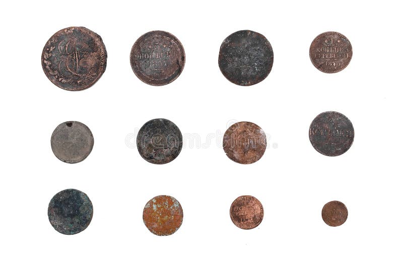 Ancient coins. stock photo. Image of empire, flat, coins - 125994926