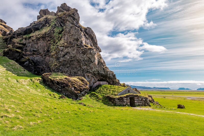 Ancient Cold Root Cellar Under Rock in Iceland Stock Image - Image of ...