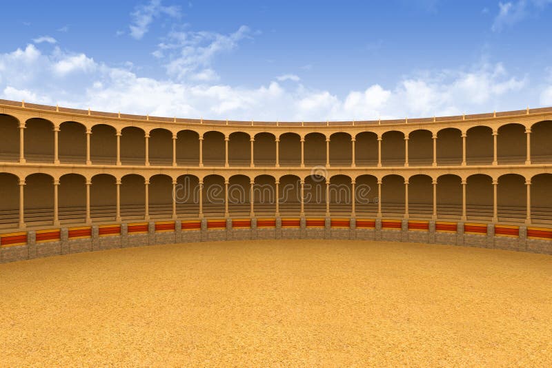 Ancient coliseum arena stock illustration. Illustration of protection ...