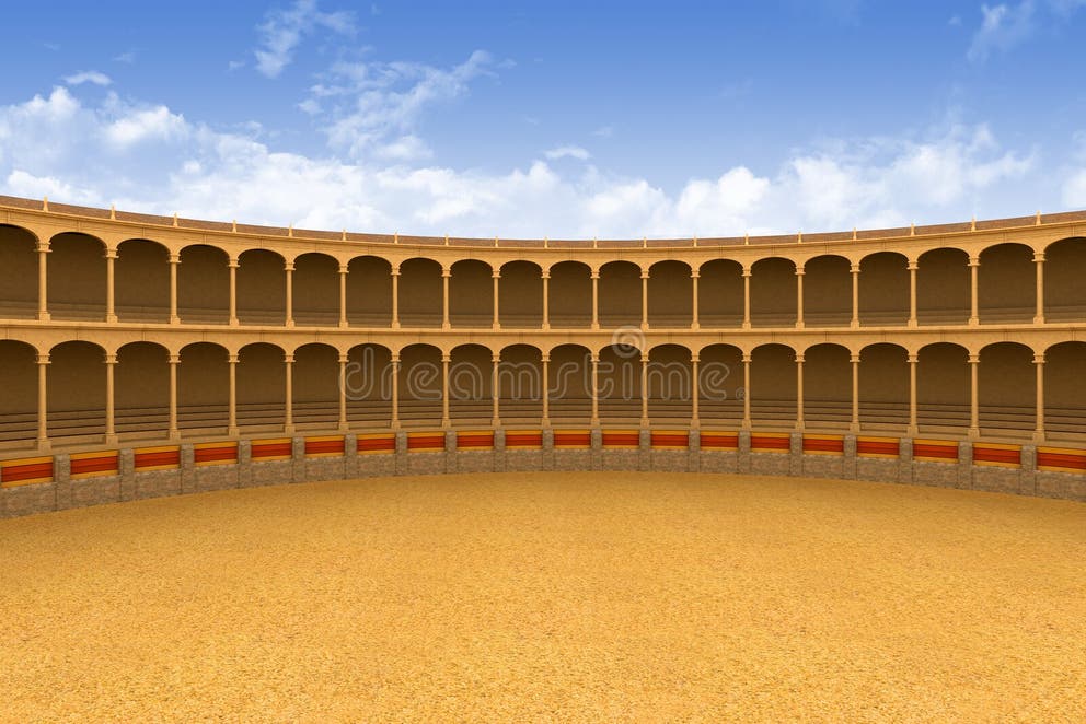 Ancient coliseum arena stock illustration. Illustration of protection ...