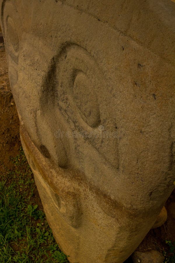 Ancient Colombian Indigenous Statue Hecra in Stone Stock Photo - Image ...