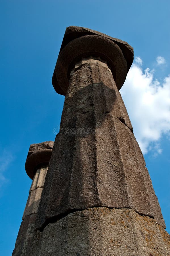 Ancient Column stock photo. Image of visit, aegean, stone - 13033138
