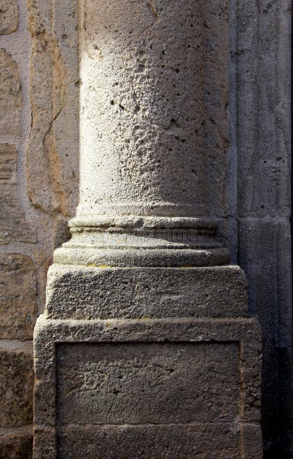 Ancient Column Base, Made of Stone Stock Photo - Image of ancient ...