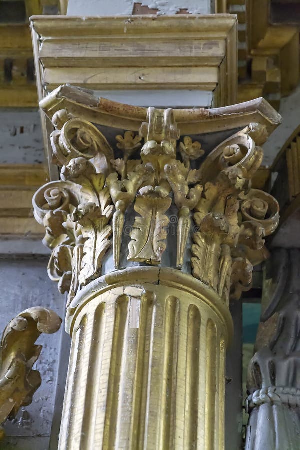 Ancient column capital stock image. Image of frame, design - 222387409