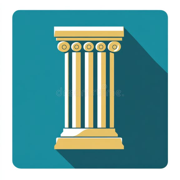 Ancient Column Icon, Vector Illustration. Flat Design Style Eps 1 Stock ...