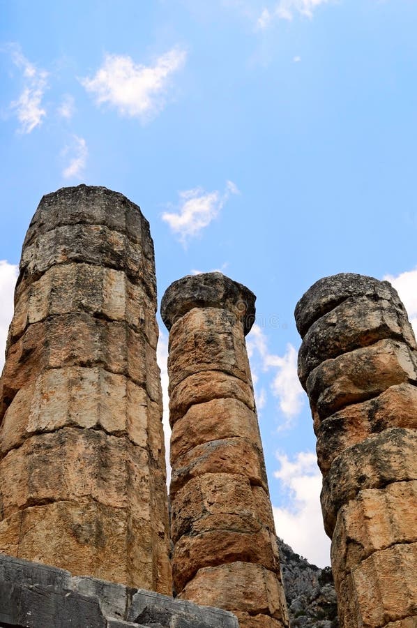 Ancient columns stock photo. Image of pythian, mountains - 17049978