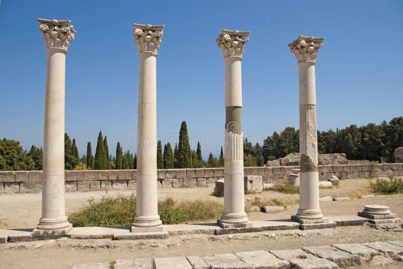 Ancient columns stock image. Image of greece, columns - 27022219