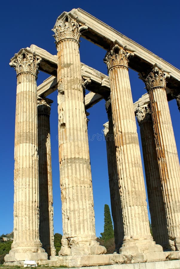 Ancient Columns with a Lintel in an Archaeological Park Stock Photo ...