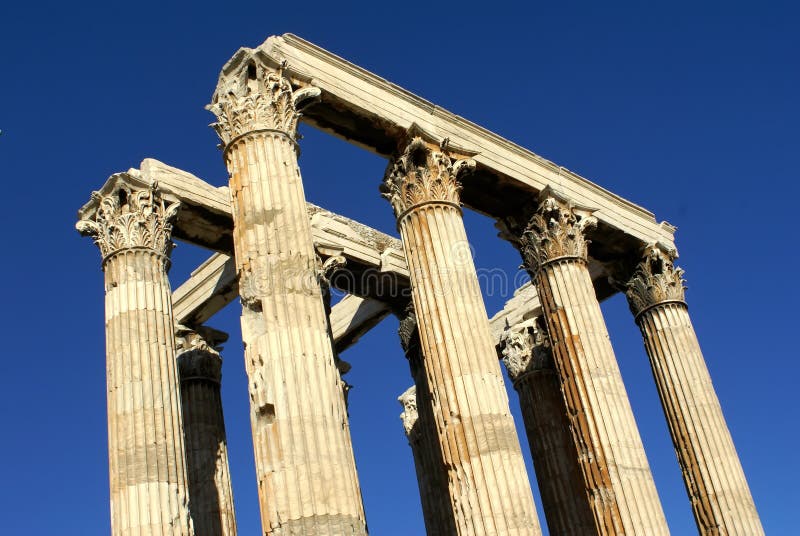 Ancient Columns with a Lintel in an Archaeological Park Stock Photo ...