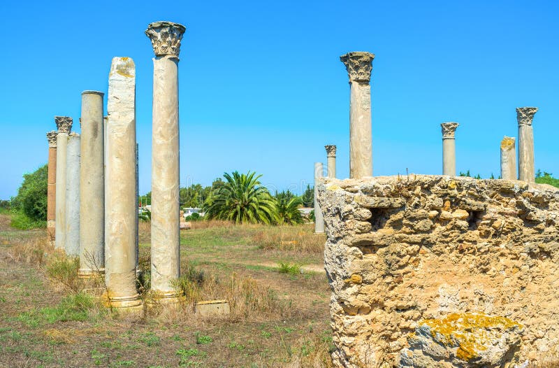The ancient columns stock image. Image of column, archaeological - 62828613